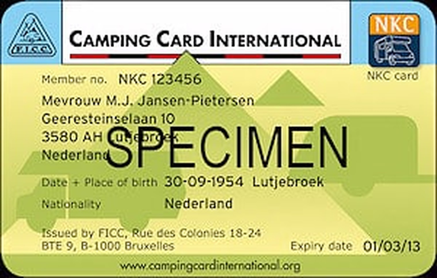 CCI card voor elke kampeerder - Campingtrend