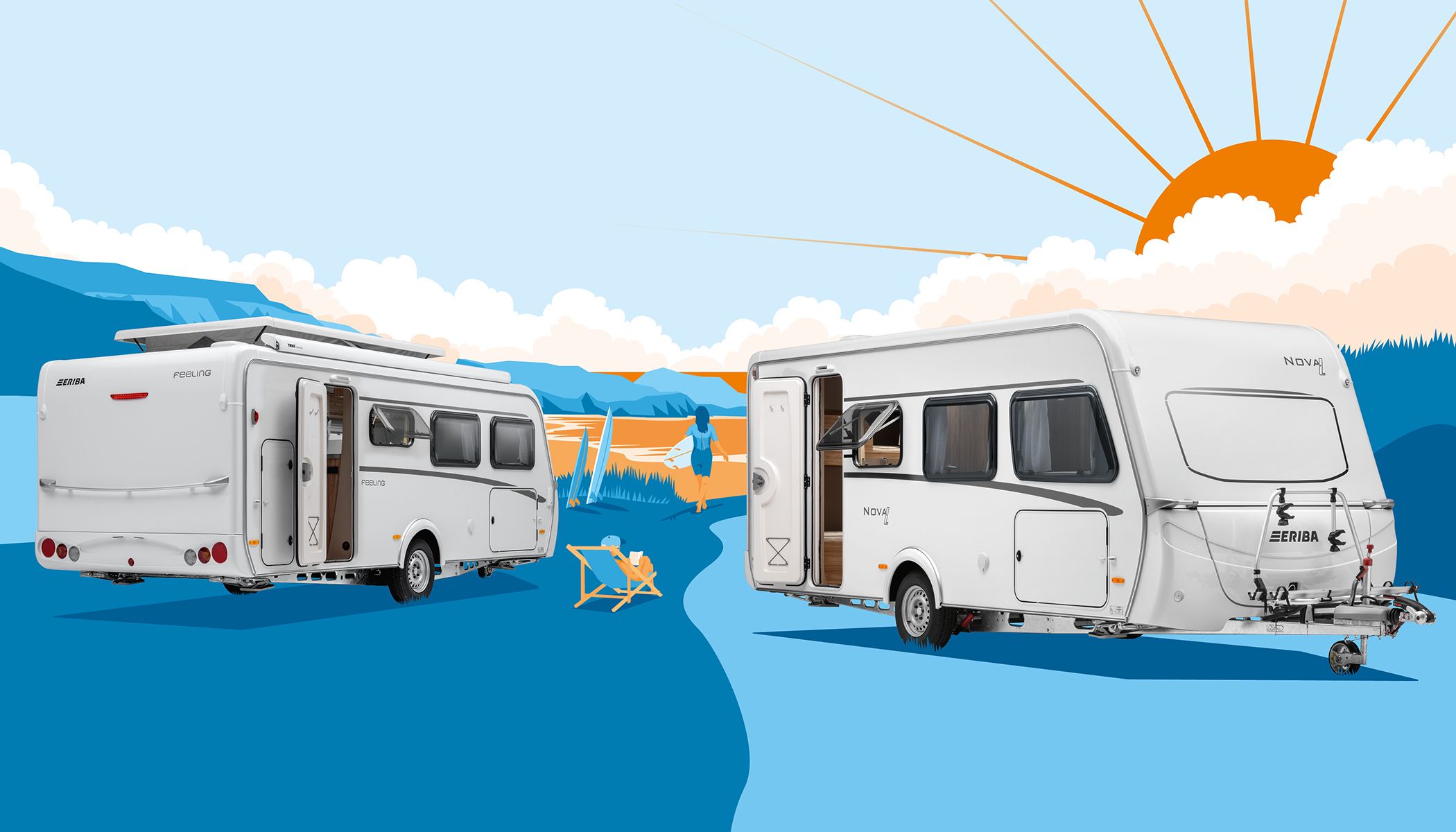 Eriba Feeling 515 en Eriba Nova Light 515 - Campingtrend